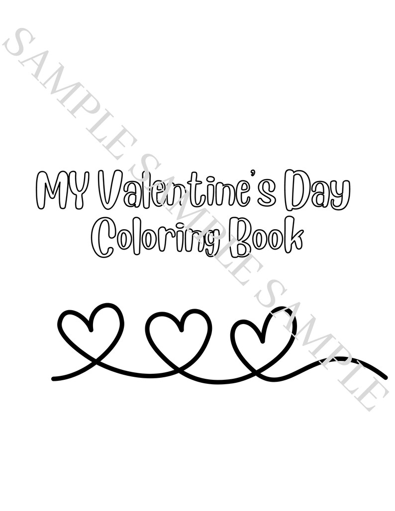 Valentine's Day Coloring Book - Etsy