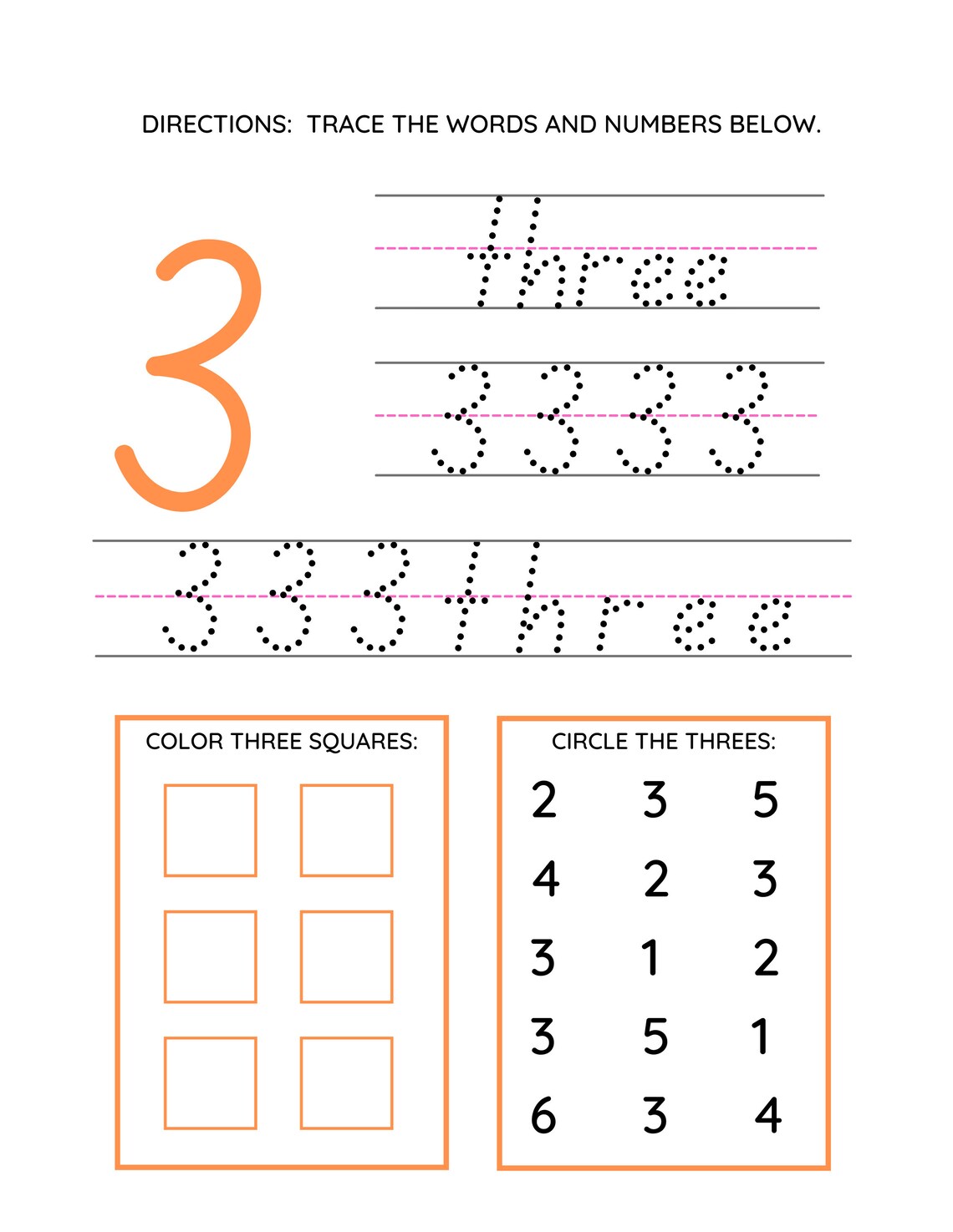 Number Tracing Practice Workbook - Etsy