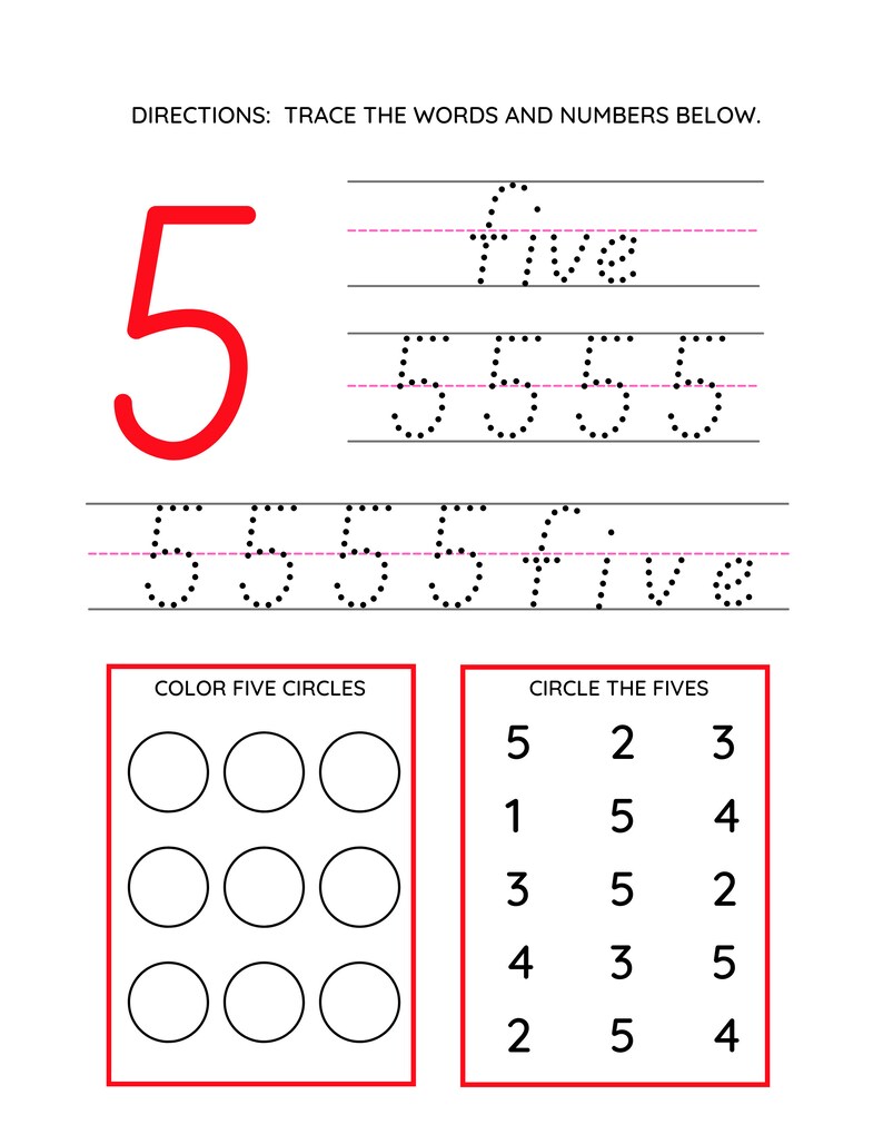 Number Tracing Practice Workbook - Etsy