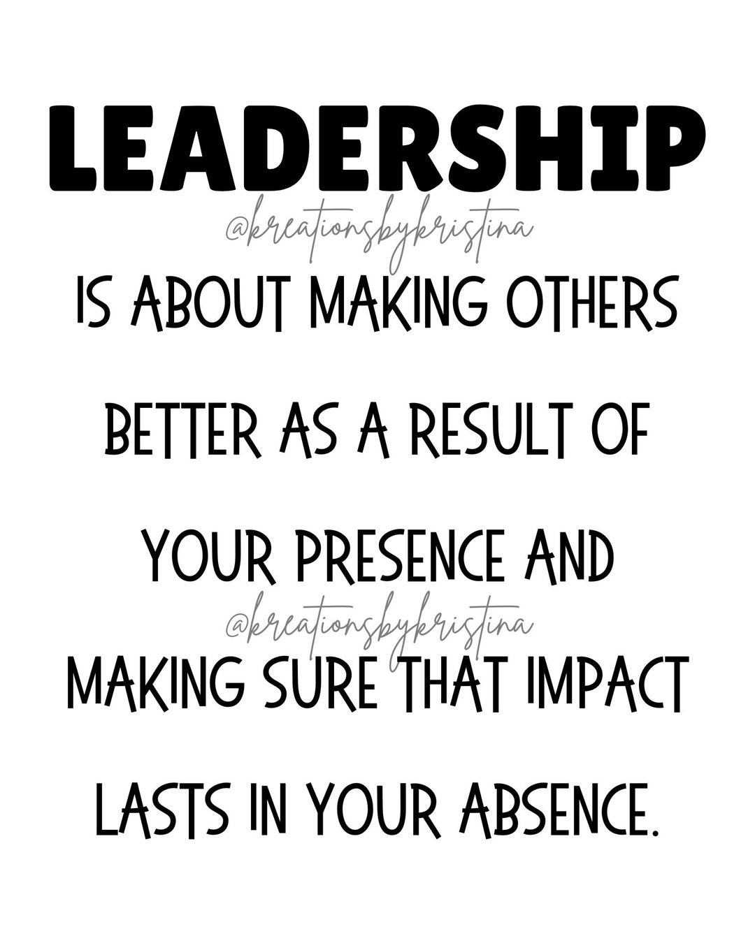 LEADERSHIP; Poster - Etsy