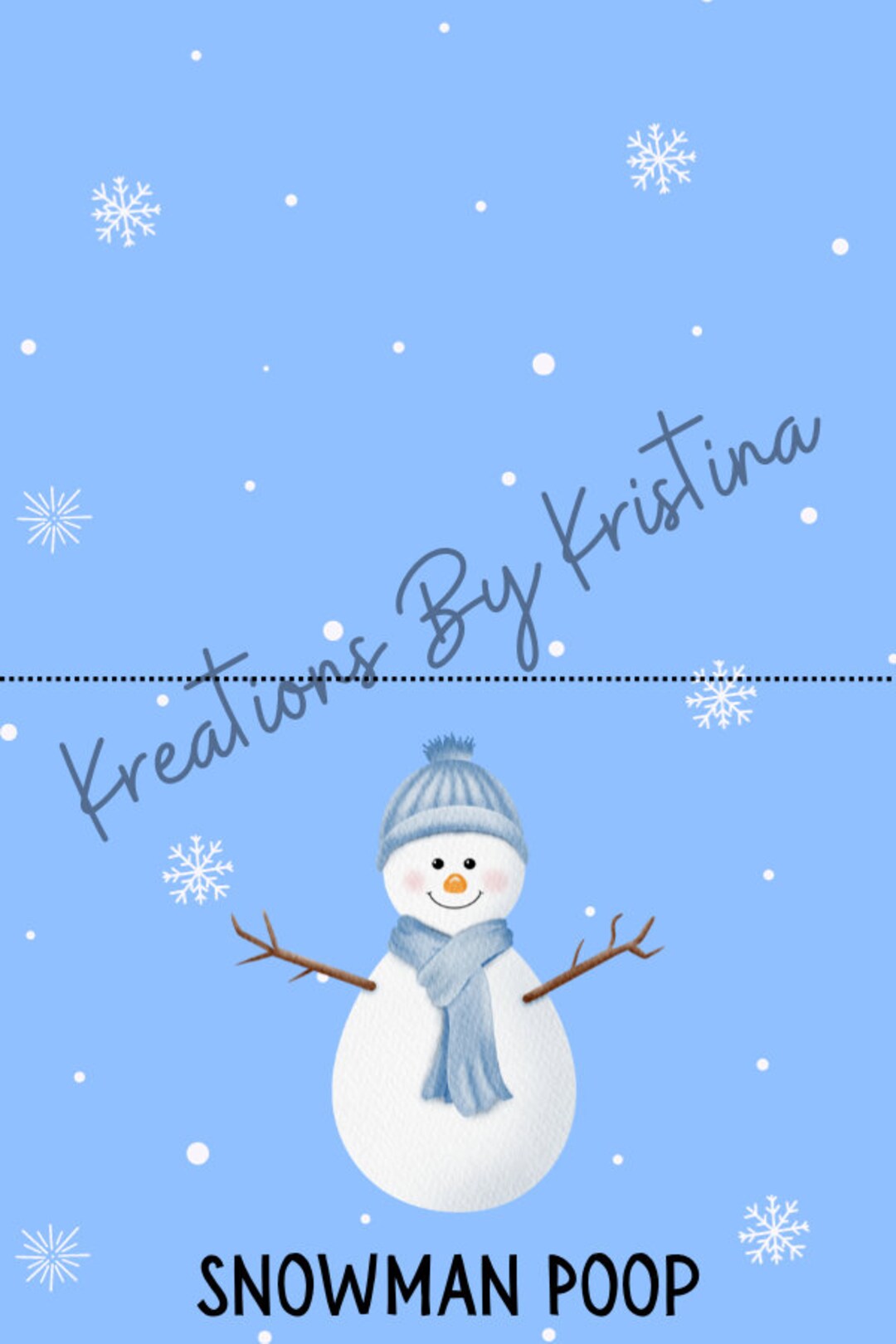 Snowman "poop" Gift Tag - Etsy