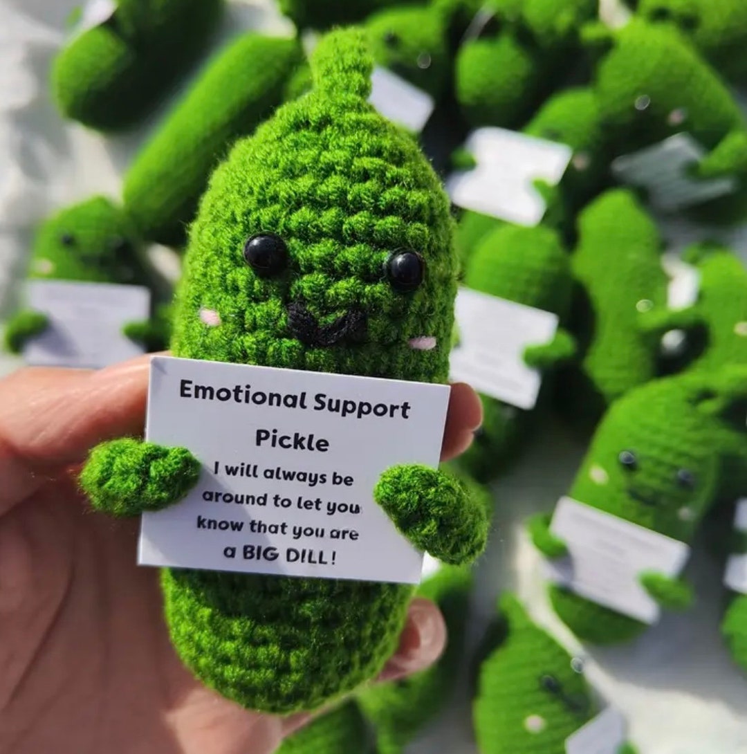 Emotional Support Pickle - Pocket Pickle - Crocheted - Etsy