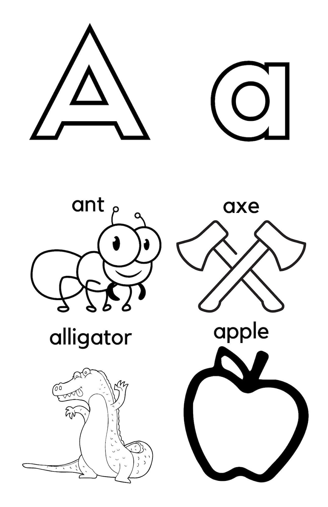 Imprimibles de la letra A para preescolar / Calco de la letra - Etsy España