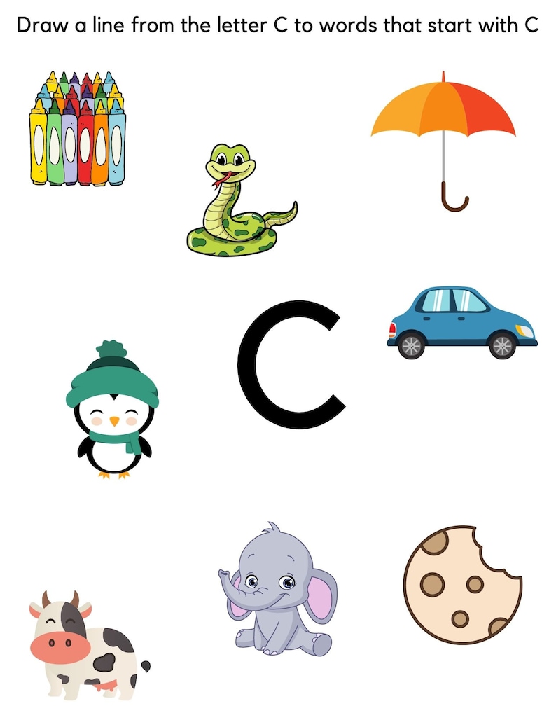 Letter C Preschool Worksheets / Preschool Alphabet / Preschool Phonics ...