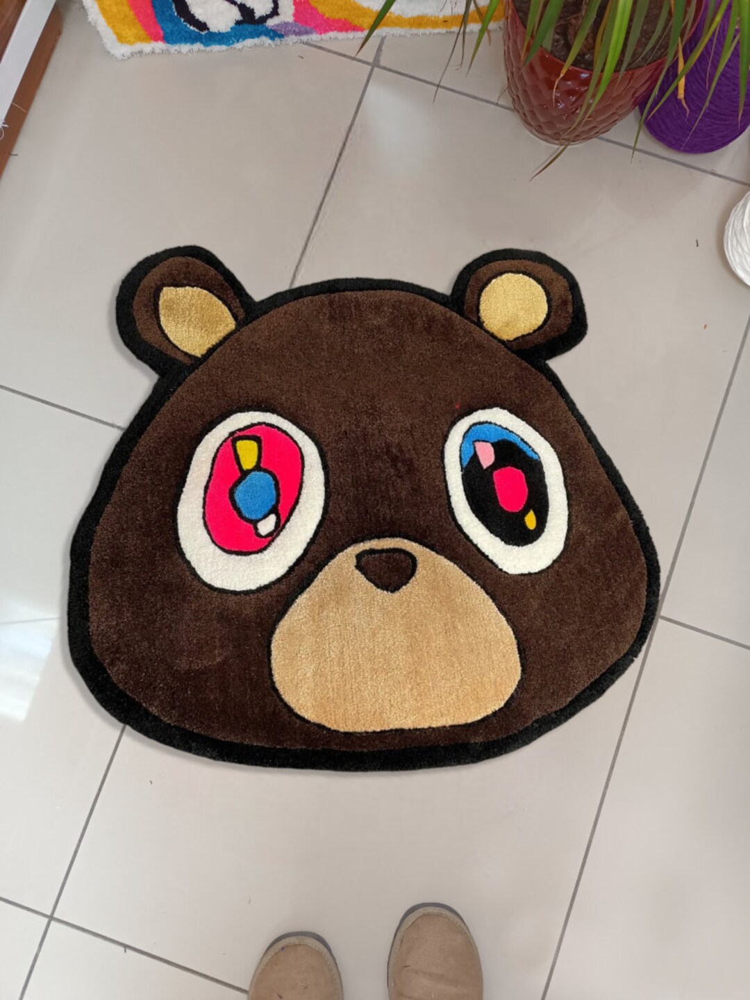 Kanye West Tufted Rug Dropout Bear Album Carpet Bear - Etsy