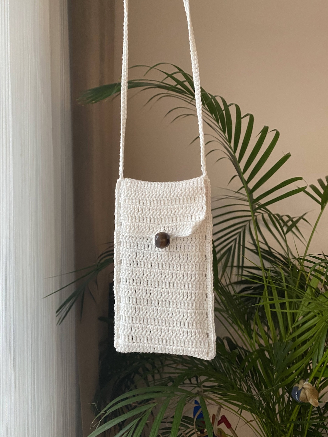 White Handmade Phone Pouch - Etsy