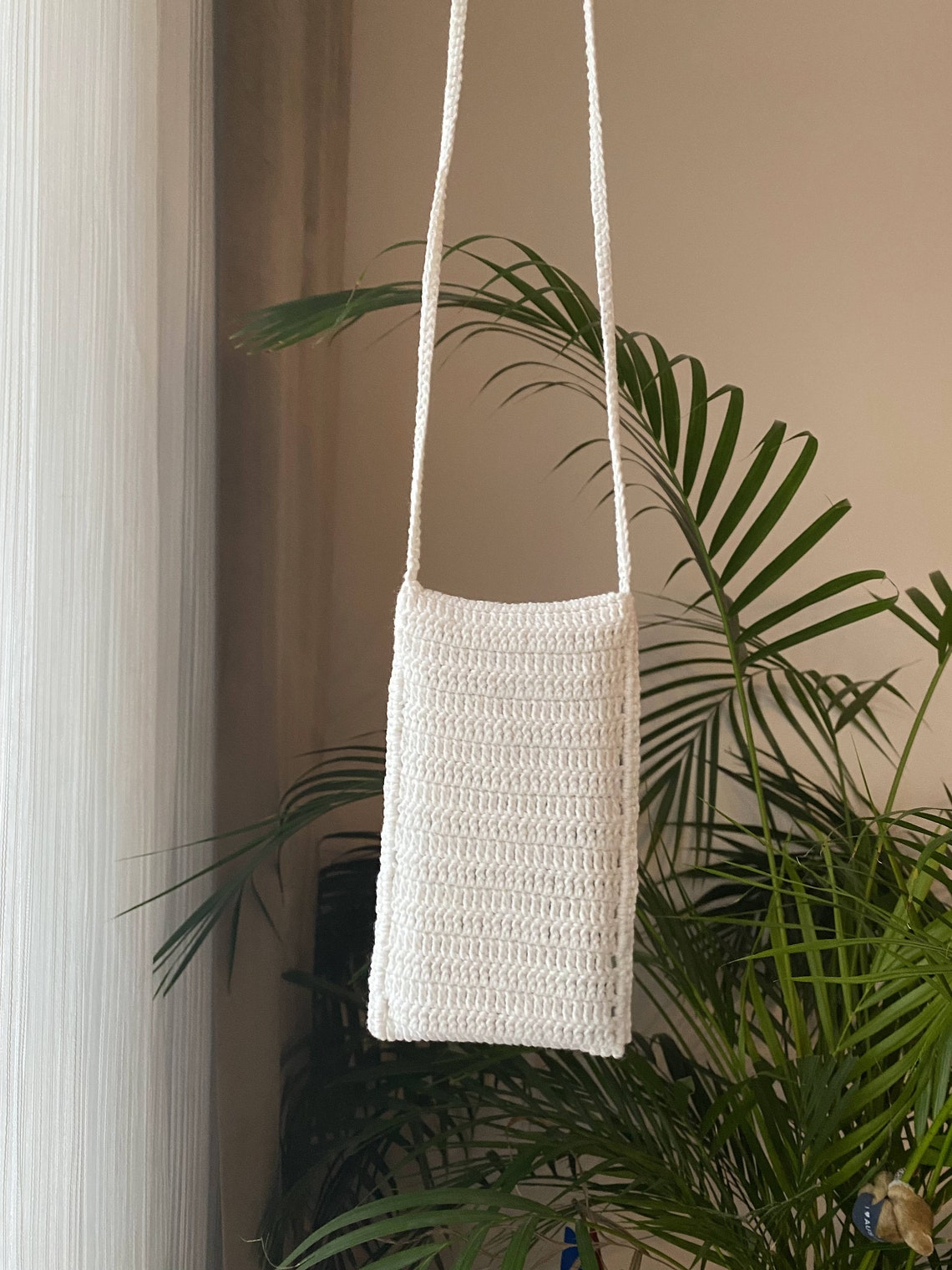 White Handmade Phone Pouch - Etsy