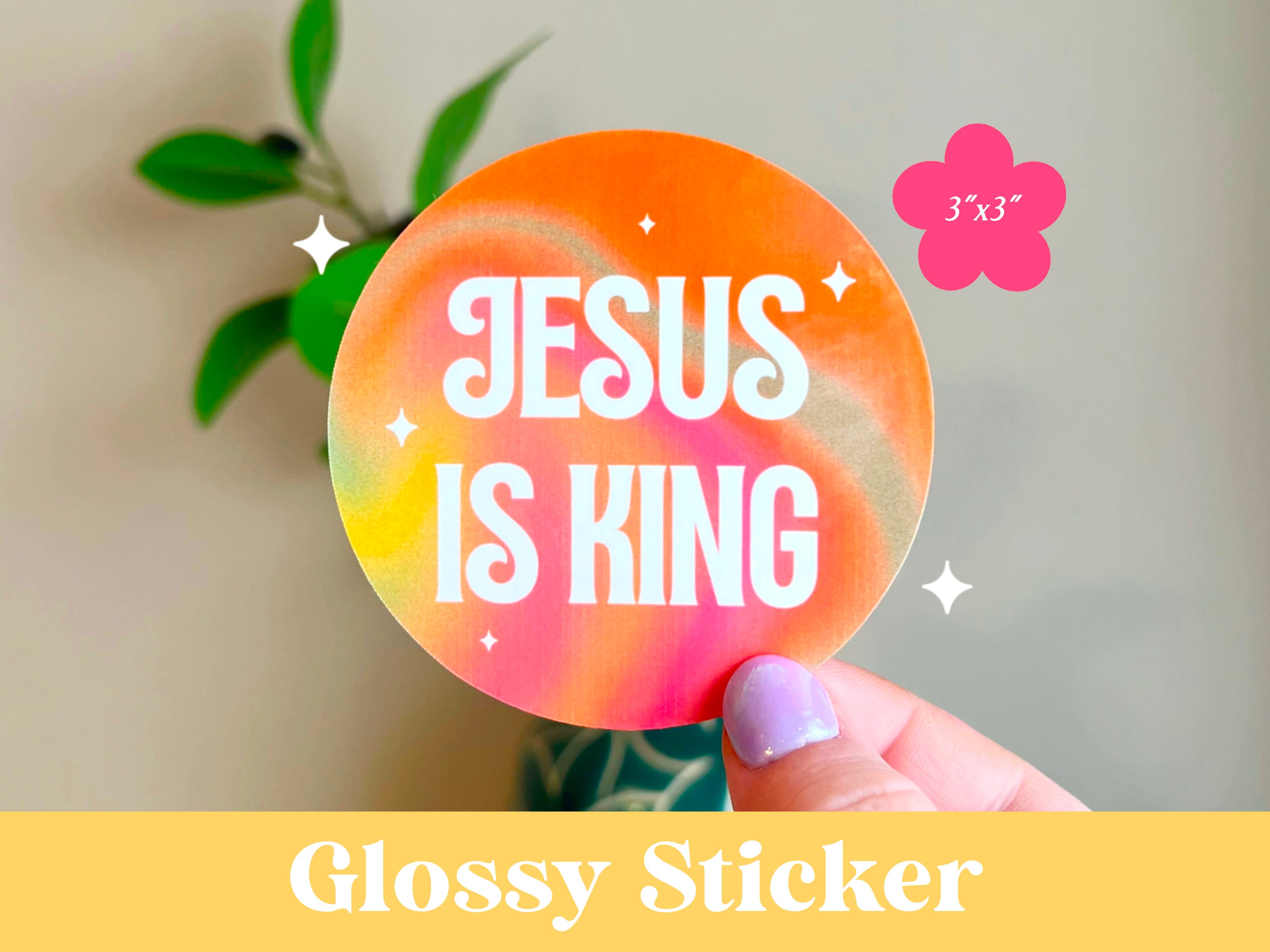 Jesus is King Sticker - Etsy