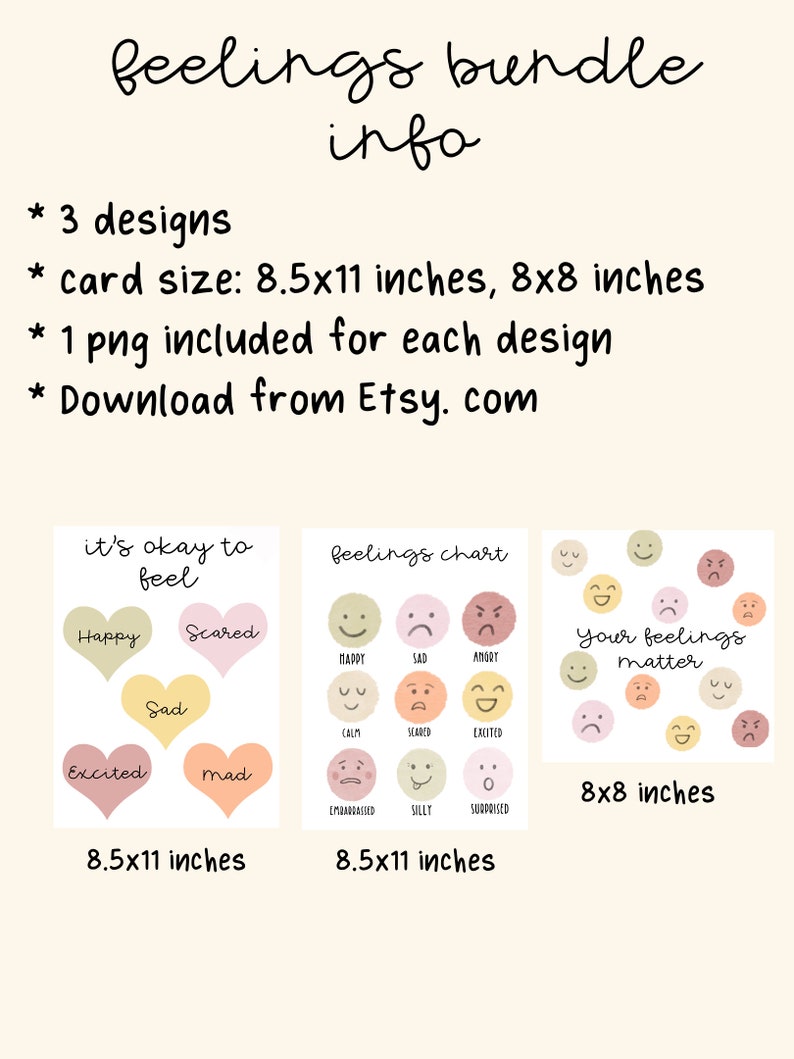 Feelings Digital Bundle - Etsy
