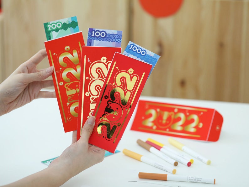 Printable, Foil & Cut File: 2022 Chinese New Year Red Envelope Aka ...