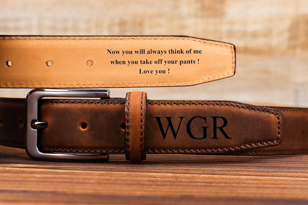 Custom Leather Belt for Dady, Father’s Day Gift for Boyfriend, Unique ...