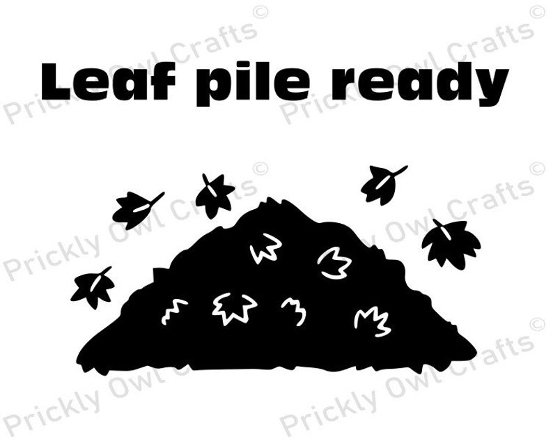 Leaf Pile Ready SVG DXF PNG With Leaves Image - Etsy