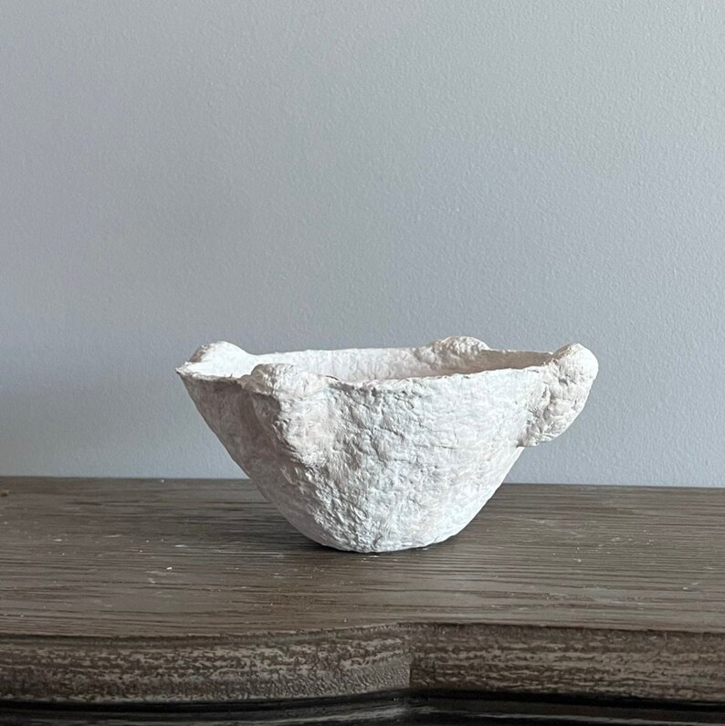 Blanc Rustique Collection White Paper Clay Bowl - Etsy