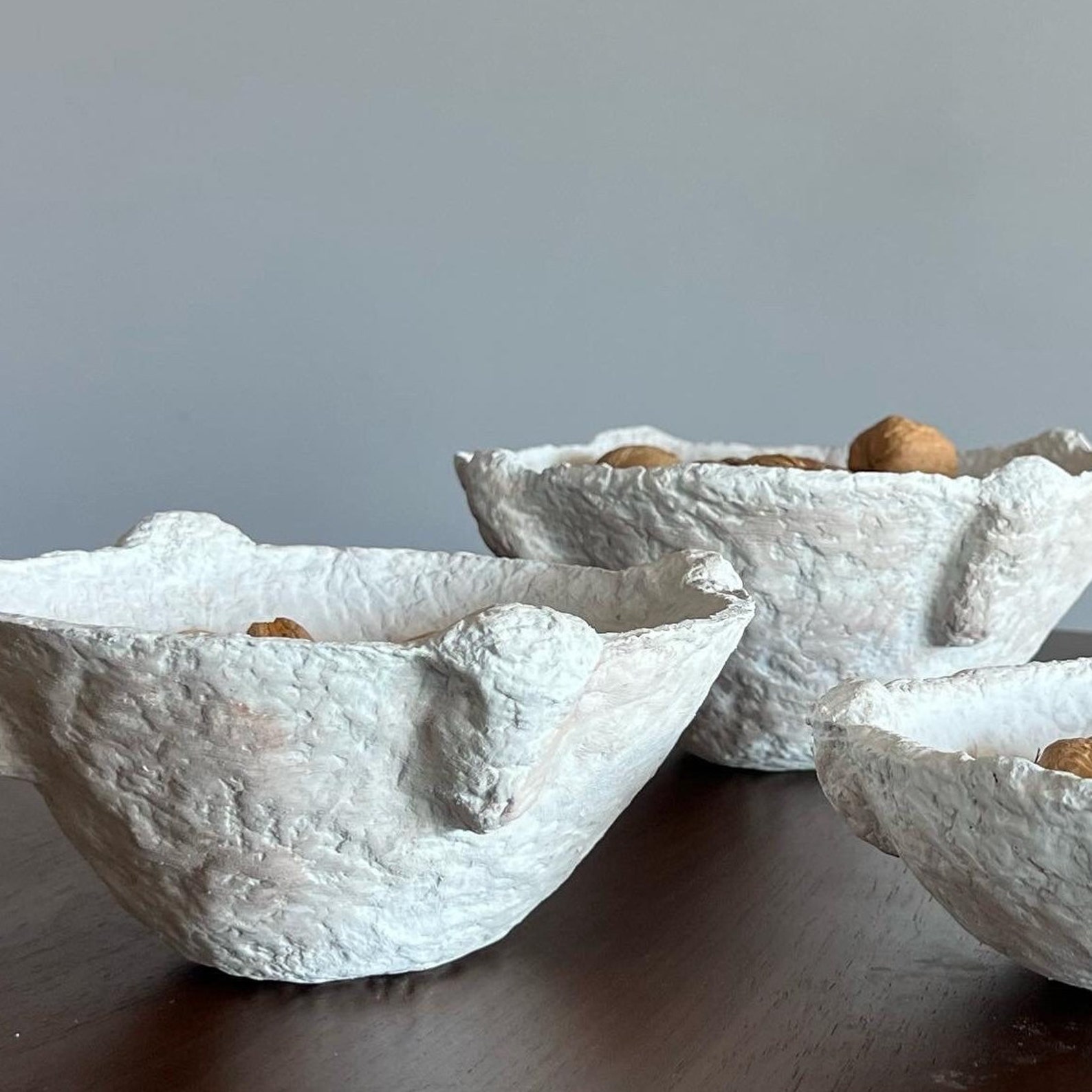 Blanc Rustique Collection White Paper Clay Bowl - Etsy