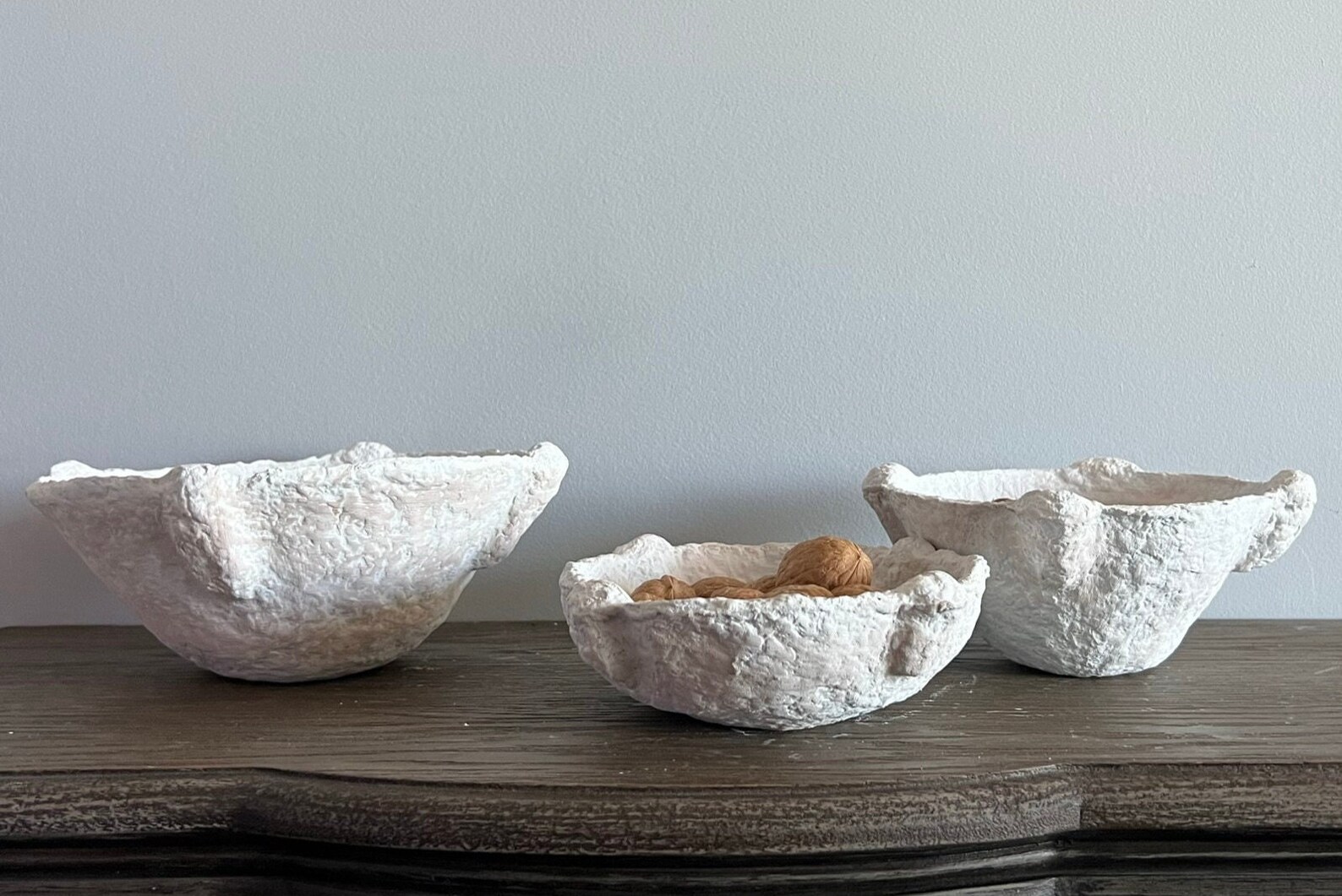 Blanc Rustique Collection White Paper Clay Bowl - Etsy