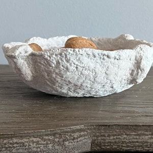 Blanc Rustique Collection White Paper Clay Bowl - Etsy