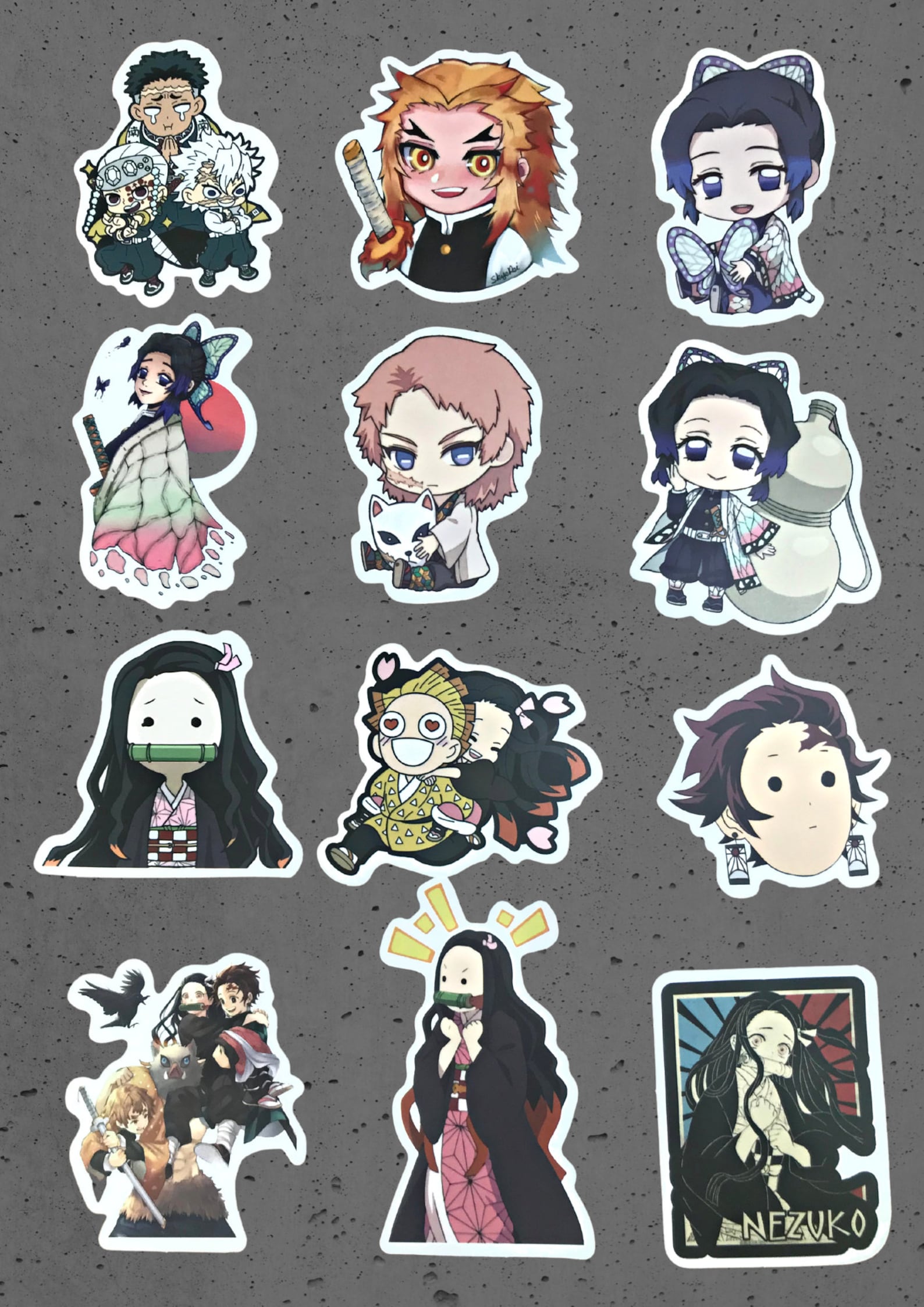 Demon Slayer Sticker Pack Kimetsu No Yaiba Demon Slayer | Etsy