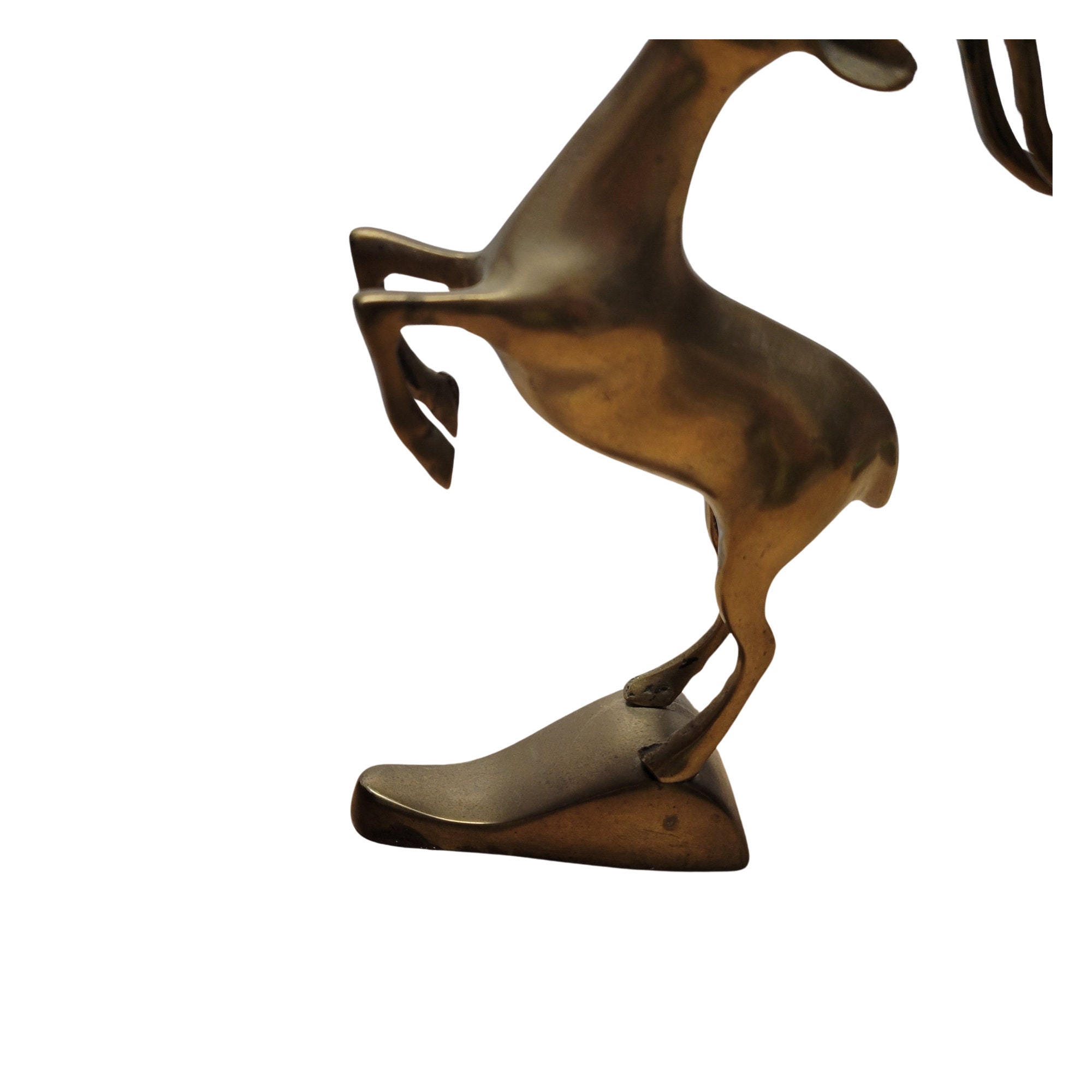 VTG Brass Leaping Gazelle Figurine, Metal Sculpture, Gift for Him, Mid ...