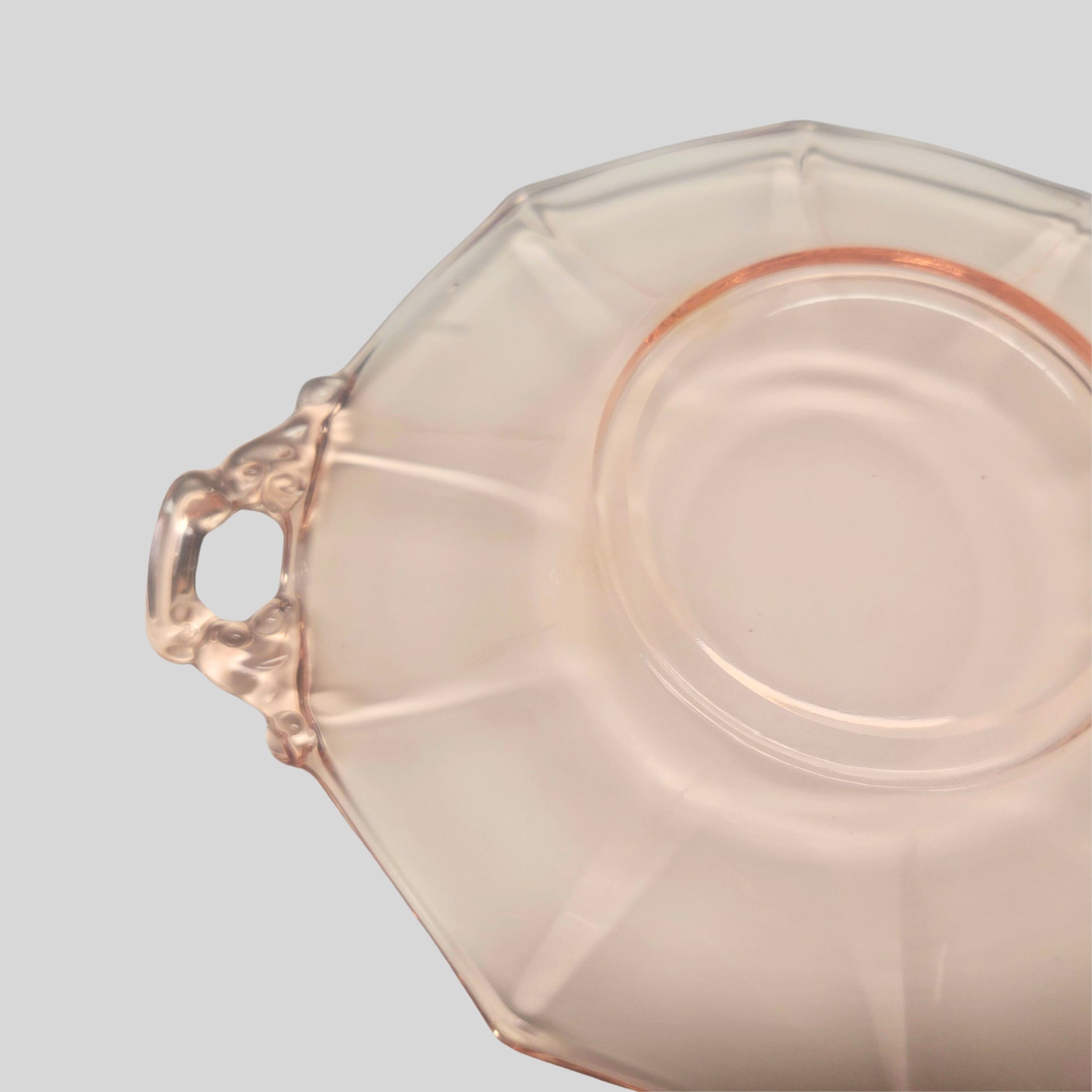 Cambridge Decagon Pink Lemon Tray 7 2 Handled, Server, Plate, 1930s ...