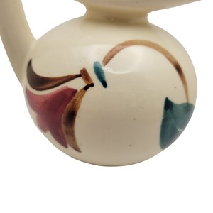 1950s Puritan Pottery Honey Jug, Ceramic Syrup Pitcher, Red Ivy Blossom ...