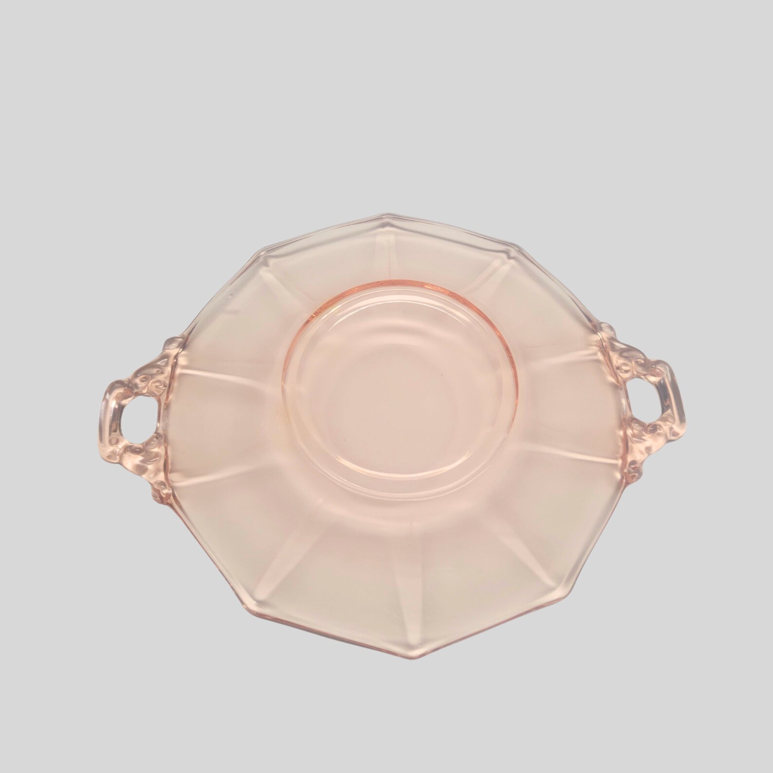 Cambridge Decagon Pink Lemon Tray 7 2 Handled, Server, Plate, 1930s ...
