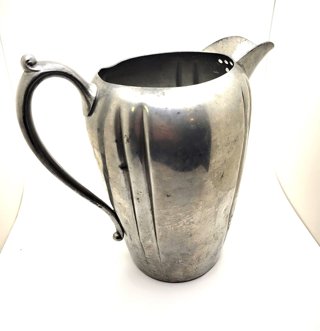 Federal Pewter Water Pitcher Vintage Pitcher Metal Jug - Etsy