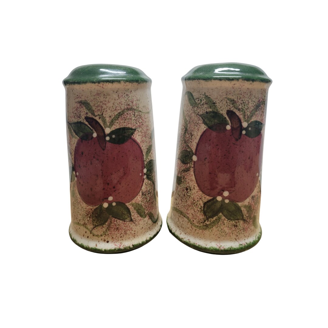 Vintage Apple Salt & Pepper Shakers, Vintage Shakers, Ceramic Shakers ...