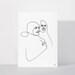 Minimalist One Line Art Poster "friendship" - Etsy