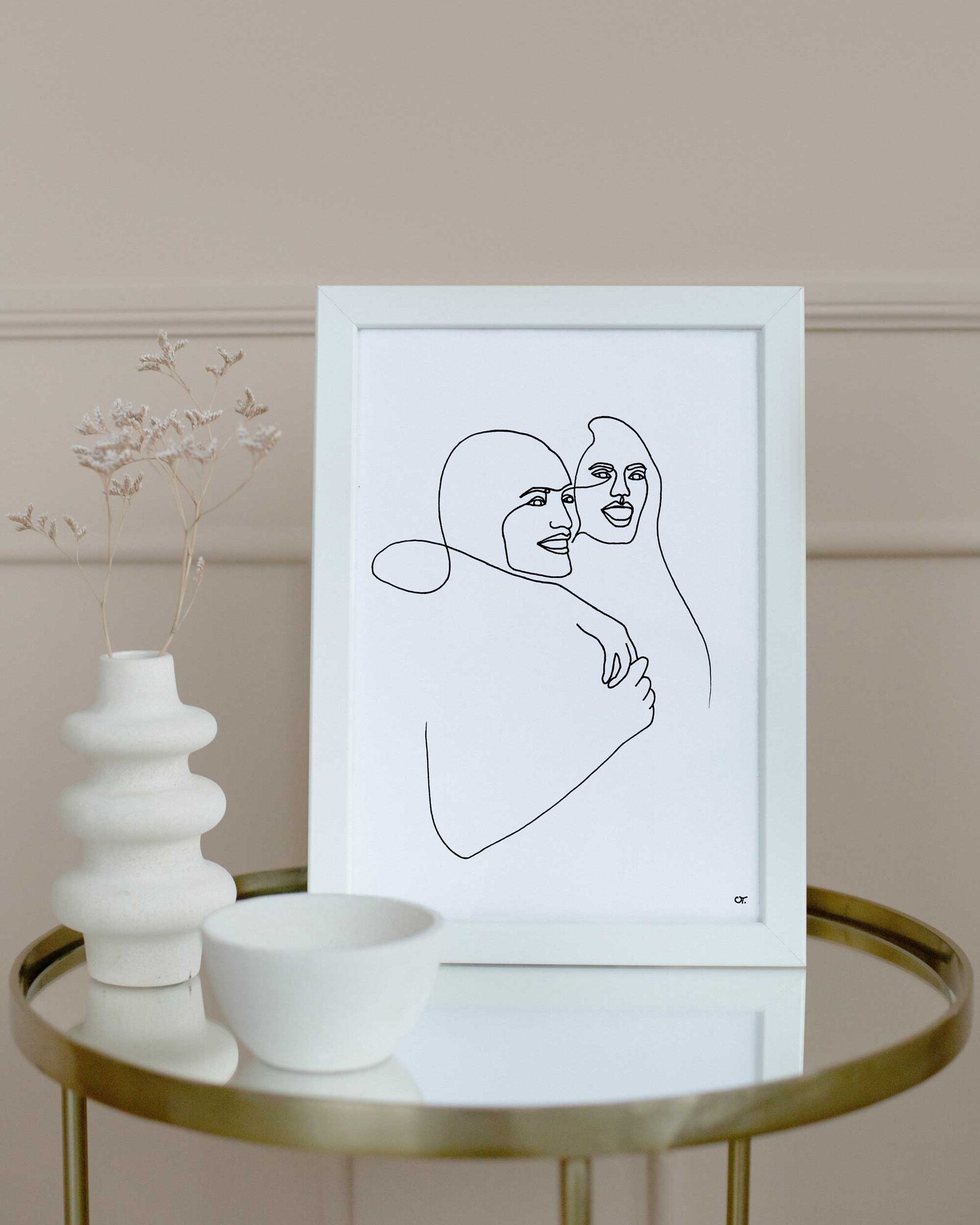 Minimalist One Line Art Poster "friendship" - Etsy