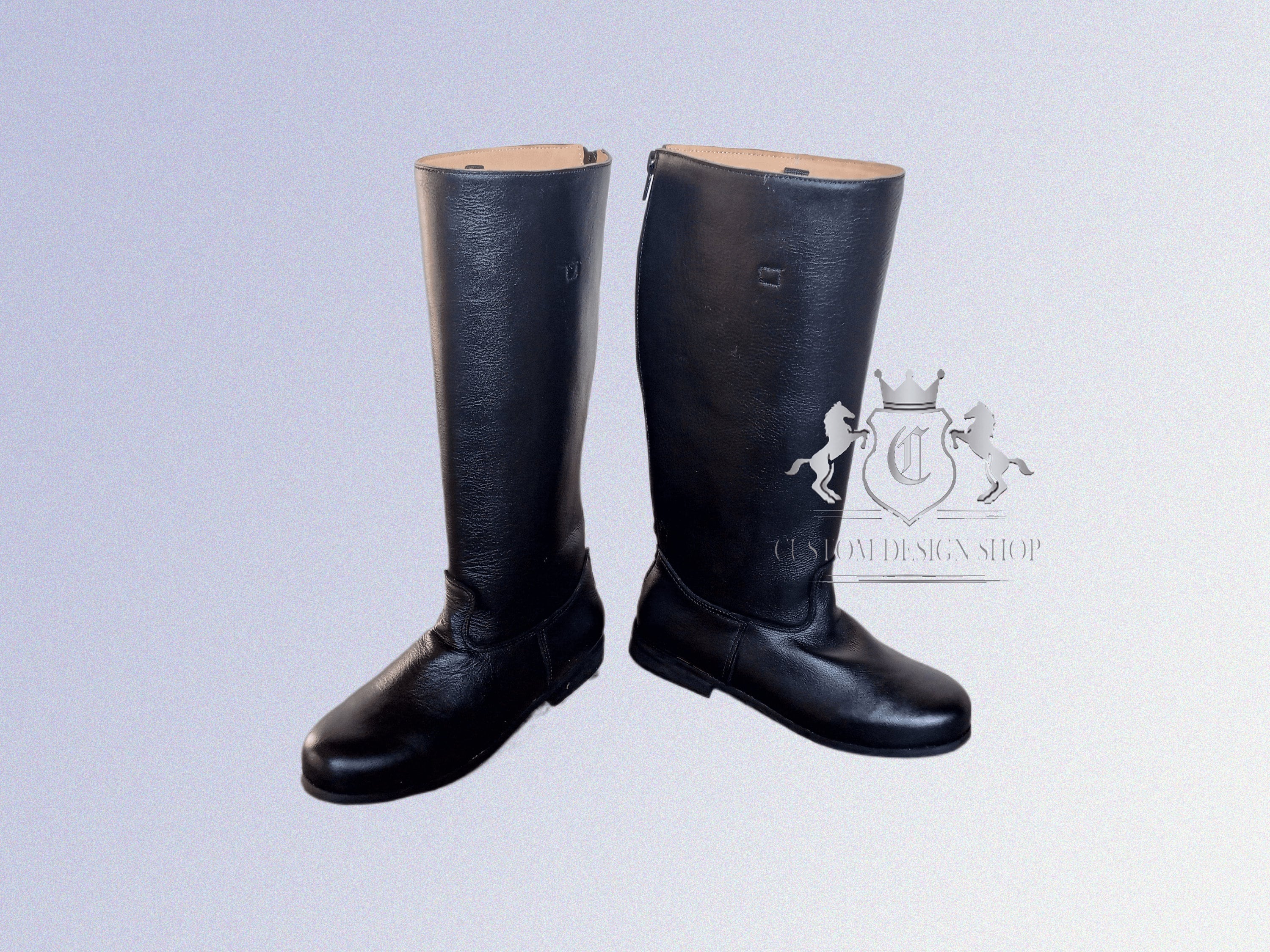 Men Riding Boots, Handmade Horse Riding Boots, Men's Black Leather ...