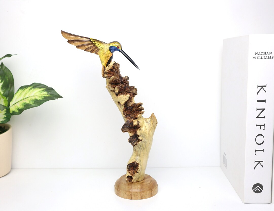 Wooden Hummingbird Feeder Art Deco, Colorful Bird Feeder, Handcrafted ...