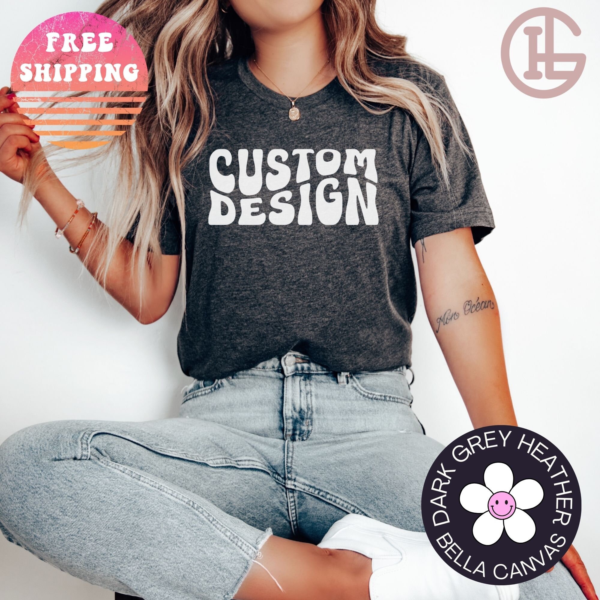 Custom Bella Canvas Shirt Retro Font Shirt Vintage Custom - Etsy