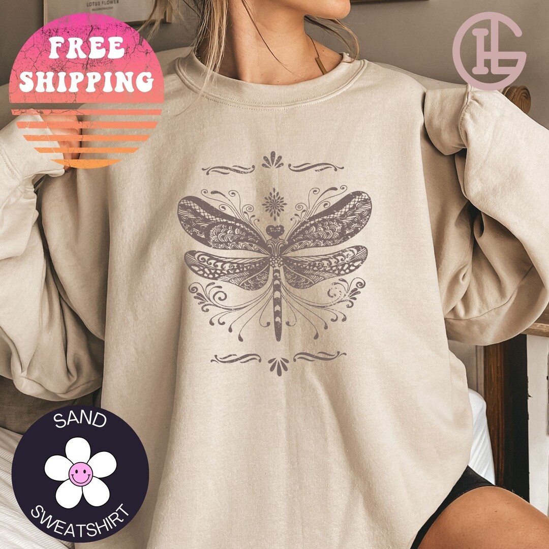 Dragonfly Sweatshirt Dragonfly Gifts Dragonfly Shirt Free Spirit Shirt ...