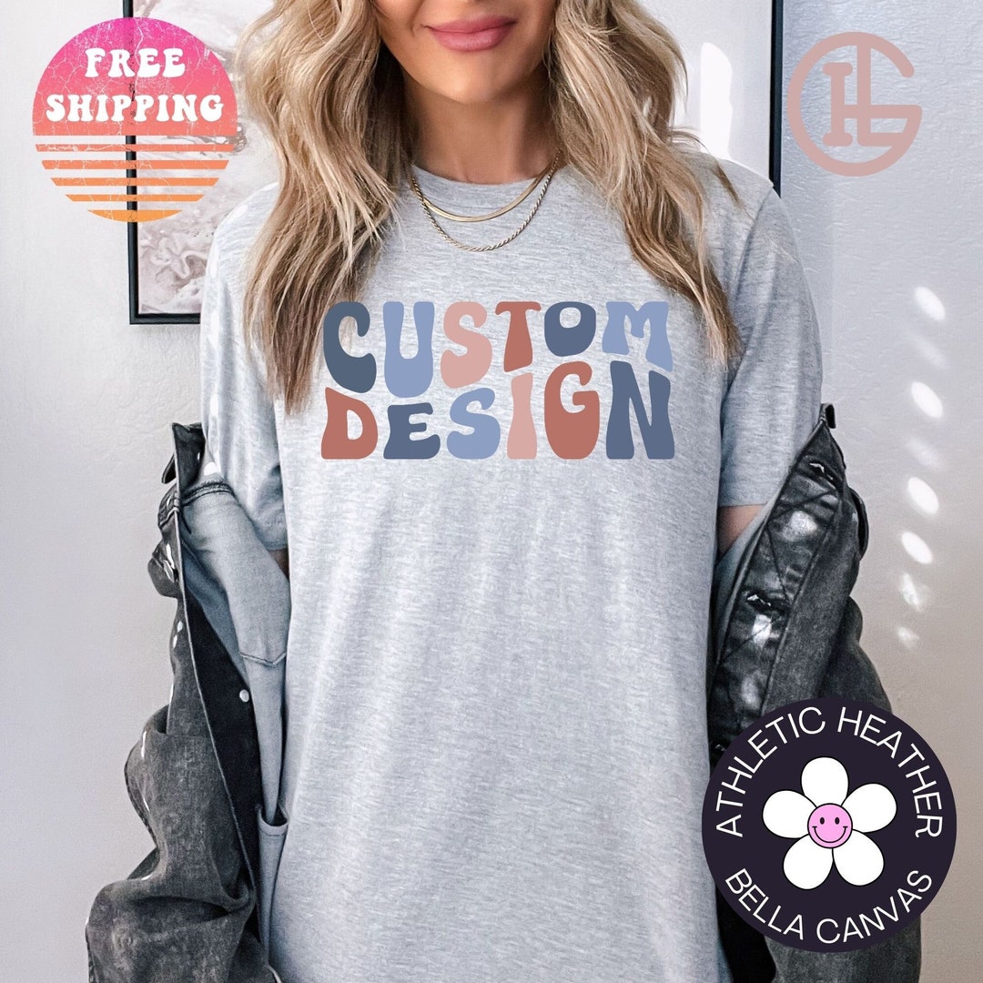Custom Bella Canvas Shirt Retro Font Shirt Vintage Custom - Etsy