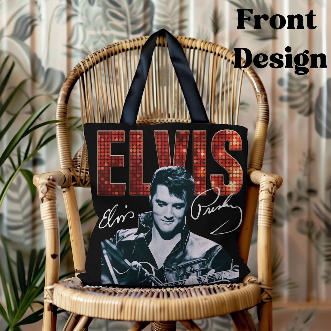 Elvis Tote Bag, Elvis Presley Tote, Elvis Gifts, Elvis Lover Gifts, Elvis Presley Merch, Elvis ...