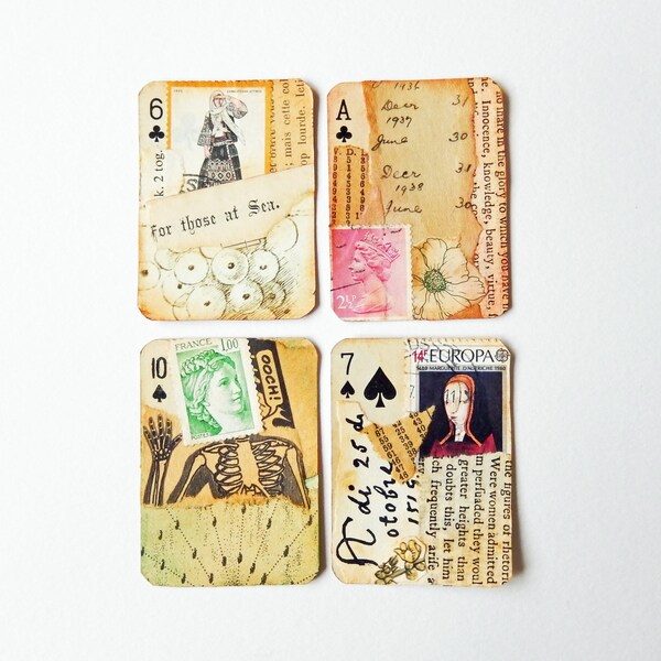 Altered Playing Card - Etsy