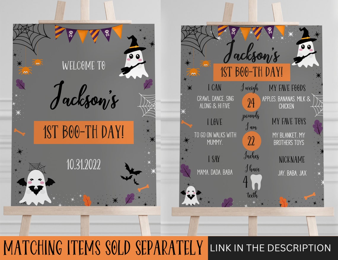 Spooky One Birthday Invitation for Boys Halloween 1st - Etsy