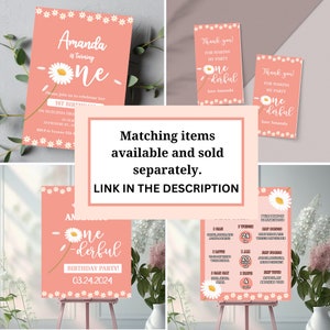 Daisy One Birthday Invitations, Girls First Garden Party Invite ...