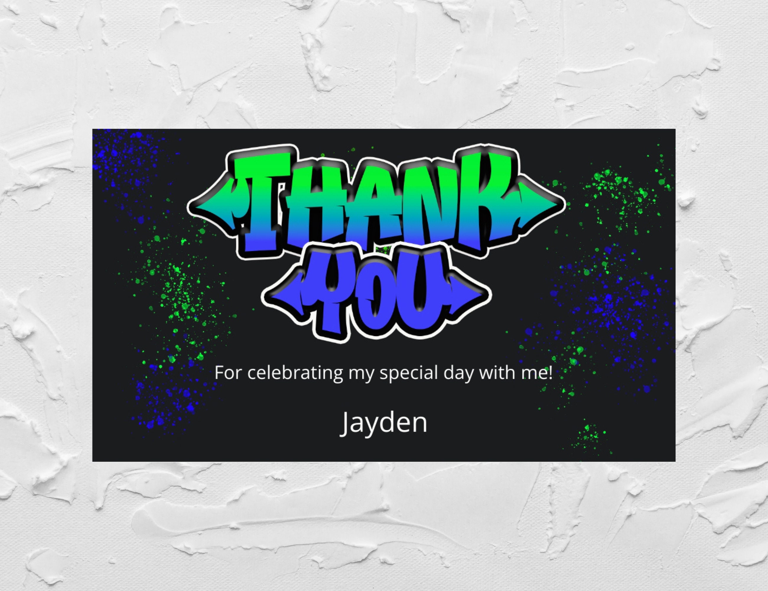 Thank You Card Trampoline Birthday Thank You Card Playground - Etsy
