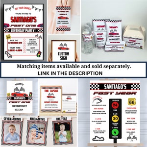 Fast One Racing Car Theme Party Table & Food Signs Bundle - Etsy