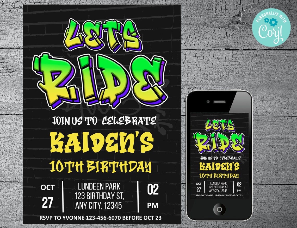 Amusement Park Birthday Invitation Theme Park Invite Funfair - Etsy