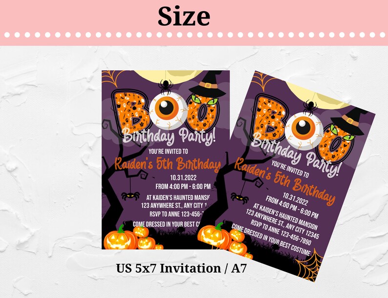Editable Kids Halloween Birthday Costume Party Invitation - Etsy