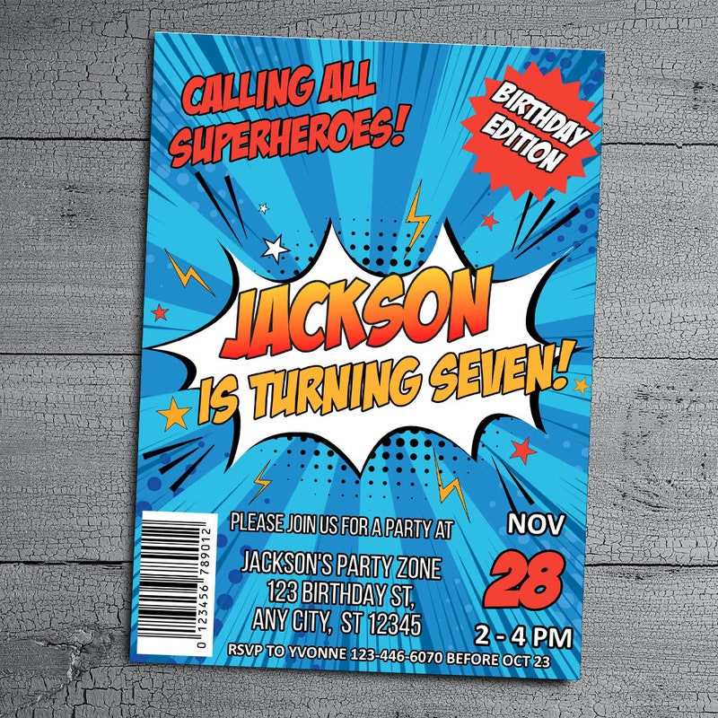 Comic Book Party - Etsy