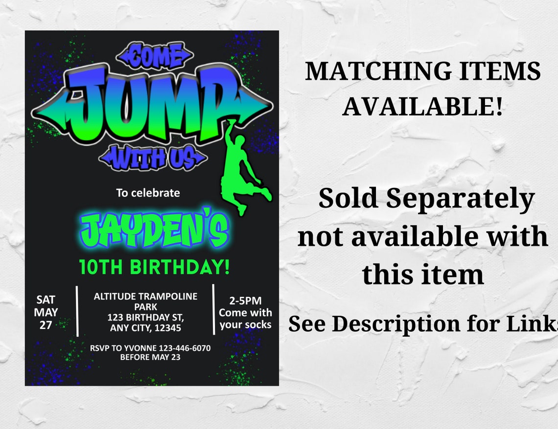 Editable Trampoline Treat Boxes Label Jump Birthday Party Box - Etsy