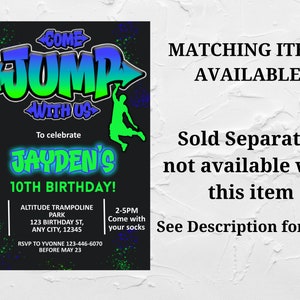 Editable Trampoline Treat Boxes Label, Jump Birthday Party Box Stickers ...