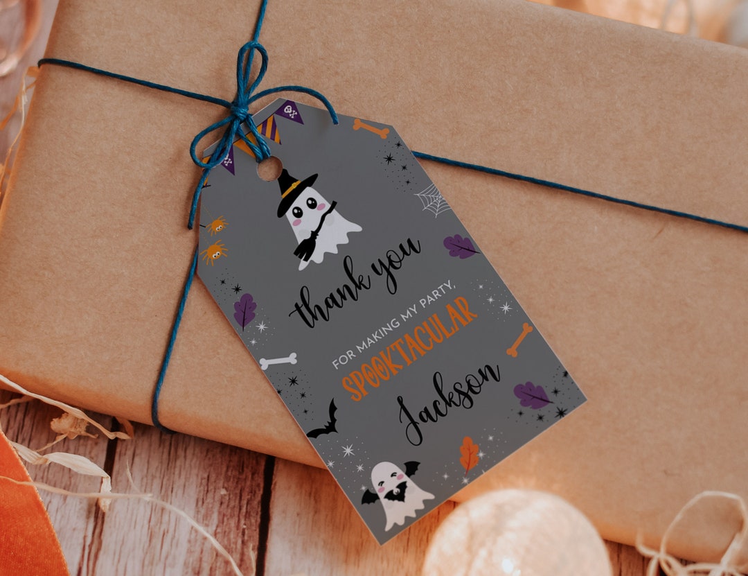 Editable Spooky One Favor Tags, Halloween 1st Birthday Tag, Boo Bash ...