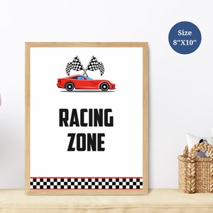 Fast One Racing Car Theme Party Table & Food Signs Bundle, First ...