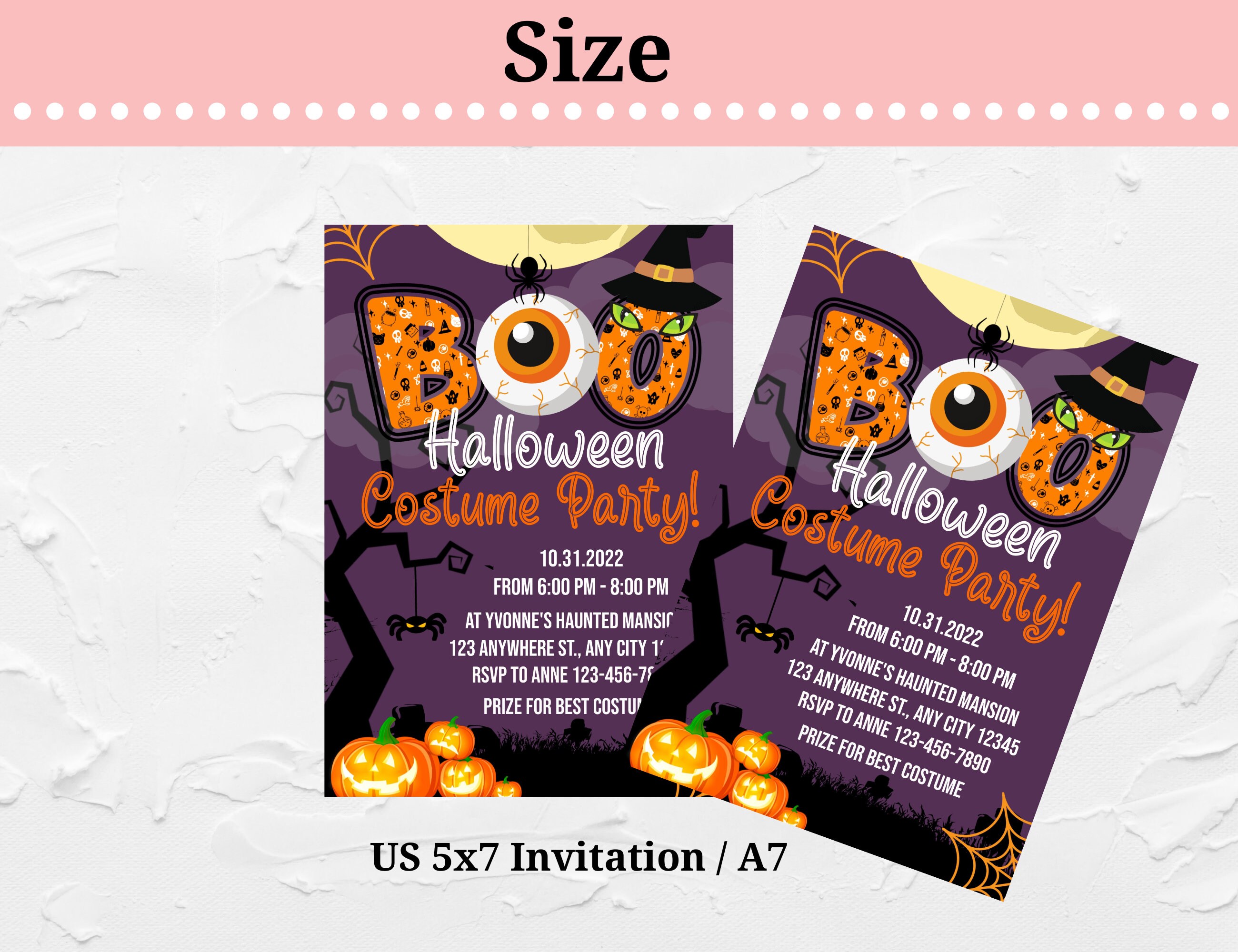 Editable Halloween Party Invitation for Kids Kids Costume Party ...