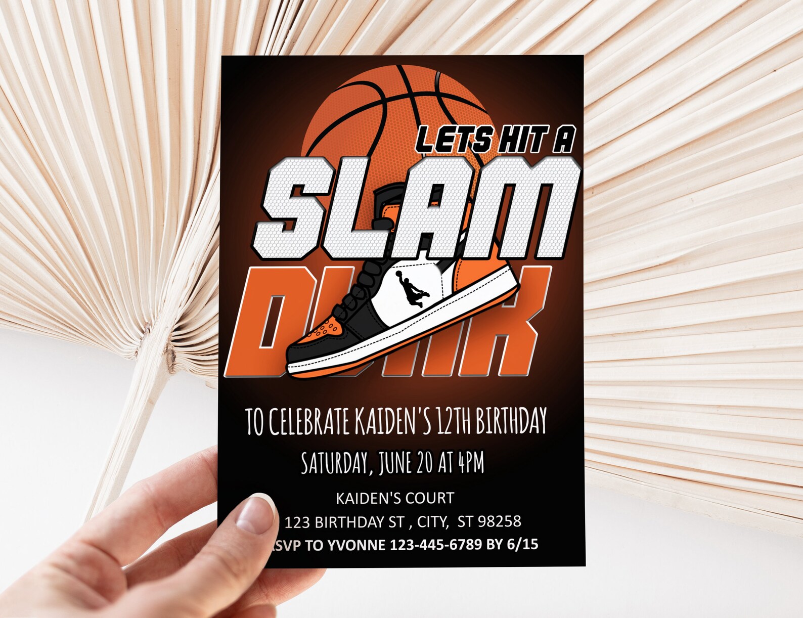 Basketball Birthday Invitation, Editable Boys Printable Invite, Sports ...