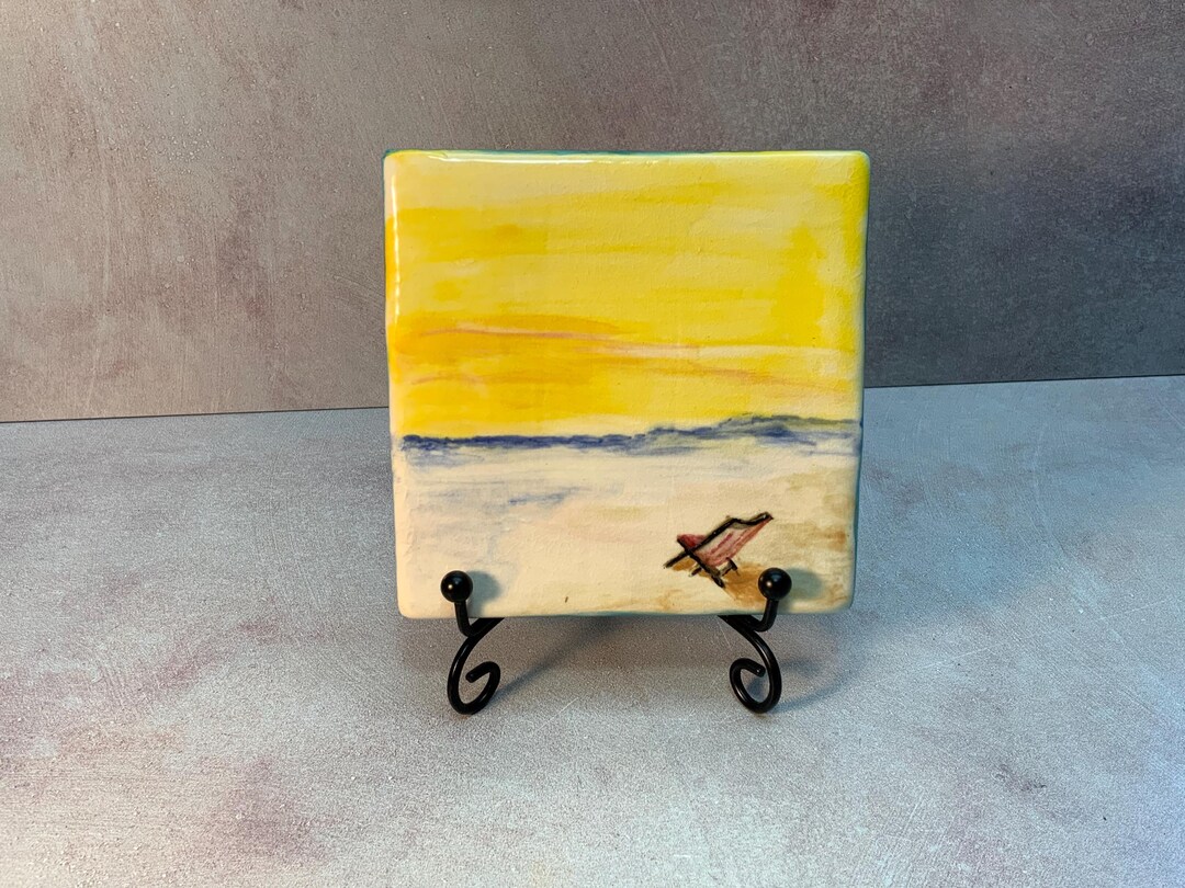 Plaque: Sunset on the Beach - Etsy